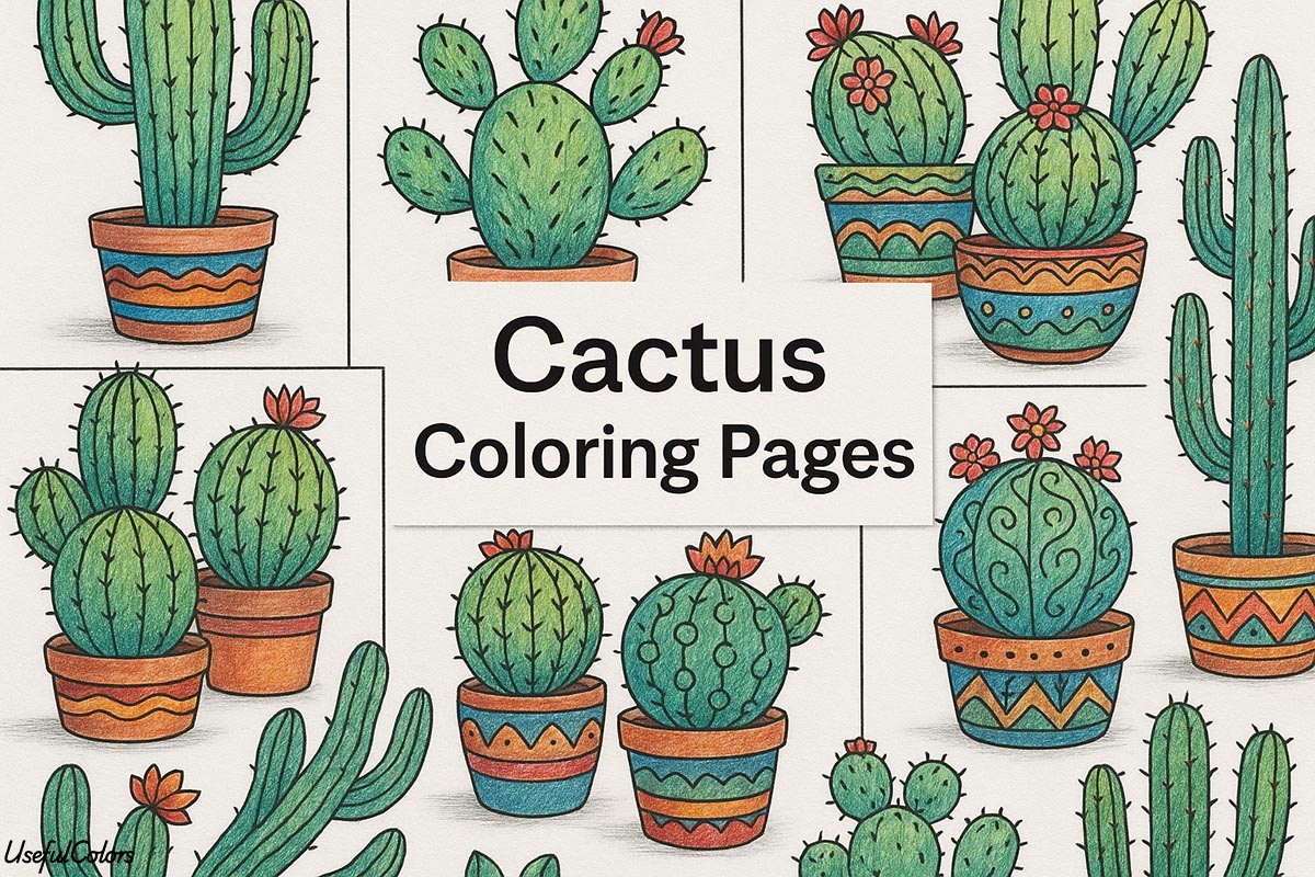 Cactus Coloring Pages (Free PDF Printables)