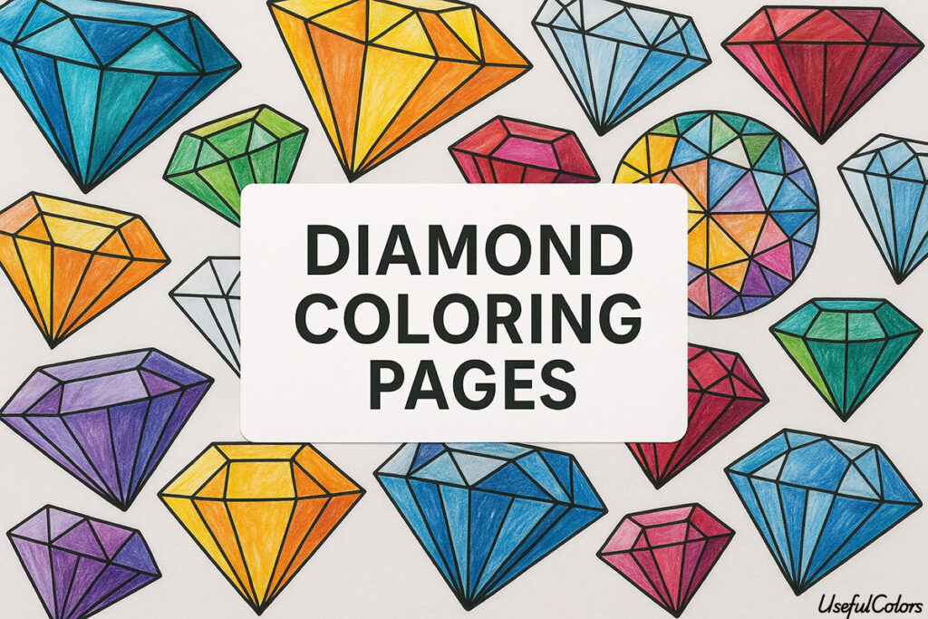 Diamond Coloring Pages (Free PDF Printables)
