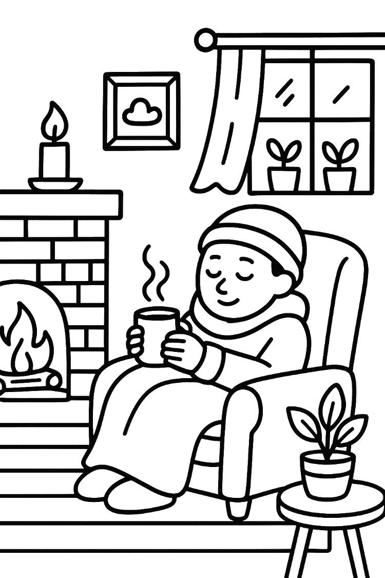Cozy Coloring Pages (Free PDF Printables)