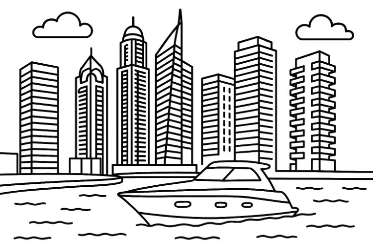 Dubai Coloring Pages (Free PDF Printables)
