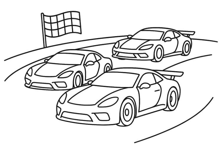 Sports Cars Coloring Pages (Free PDF Printables)