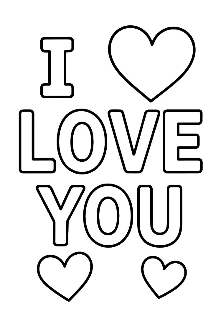 I Love You Coloring Pages (50+ Free PDF Printables)