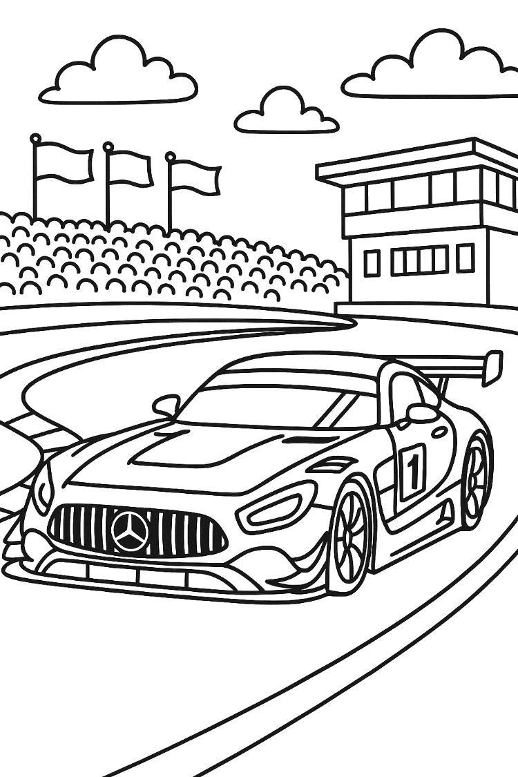Sports Cars Coloring Pages (Free PDF Printables)