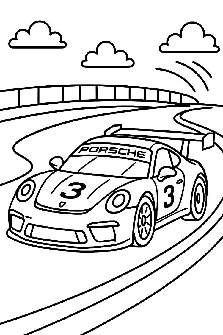 Sports Cars Coloring Pages (Free PDF Printables)