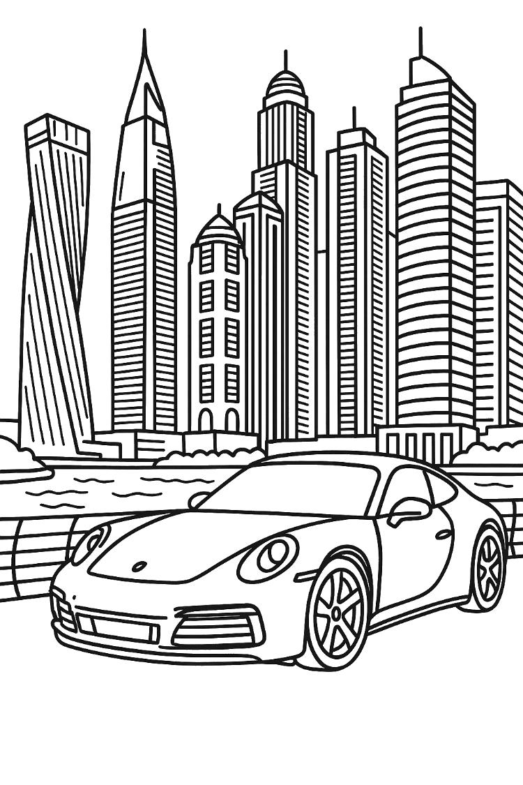 Sports Cars Coloring Pages (Free PDF Printables)